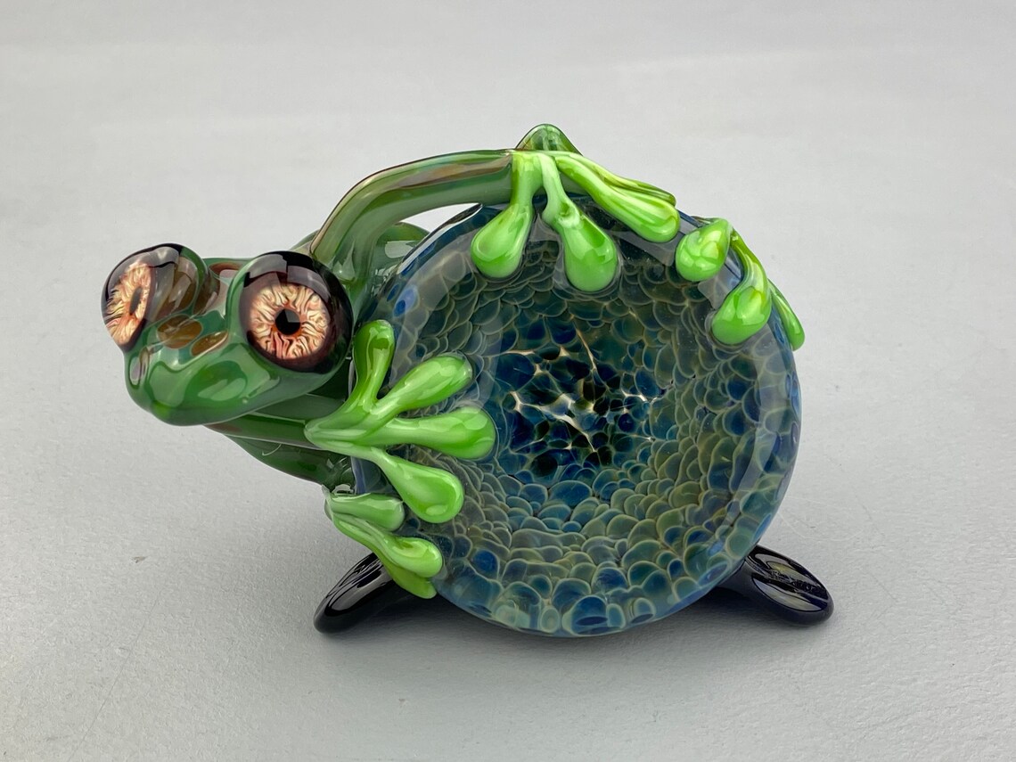 Frog on a Solid Geode - Etsy