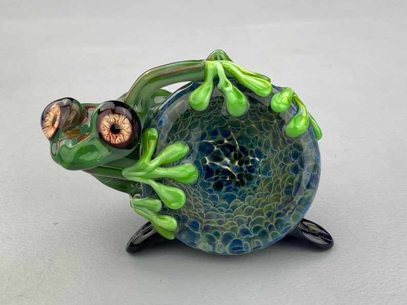 Frog on a Solid Geode - Etsy