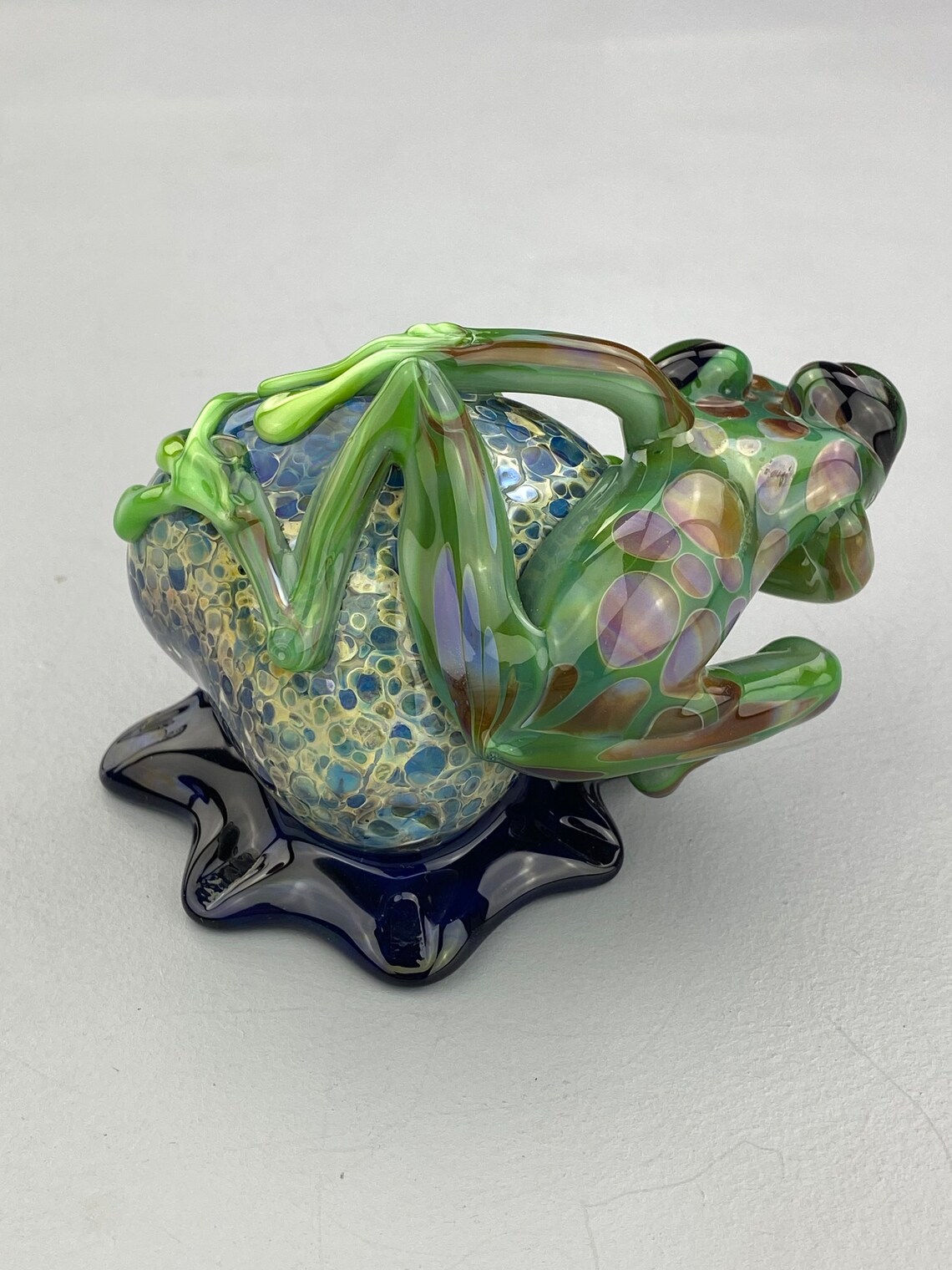 Frog on a Solid Geode - Etsy