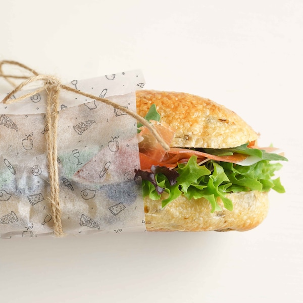 Custom Sandwich Paper Wraps - Etsy