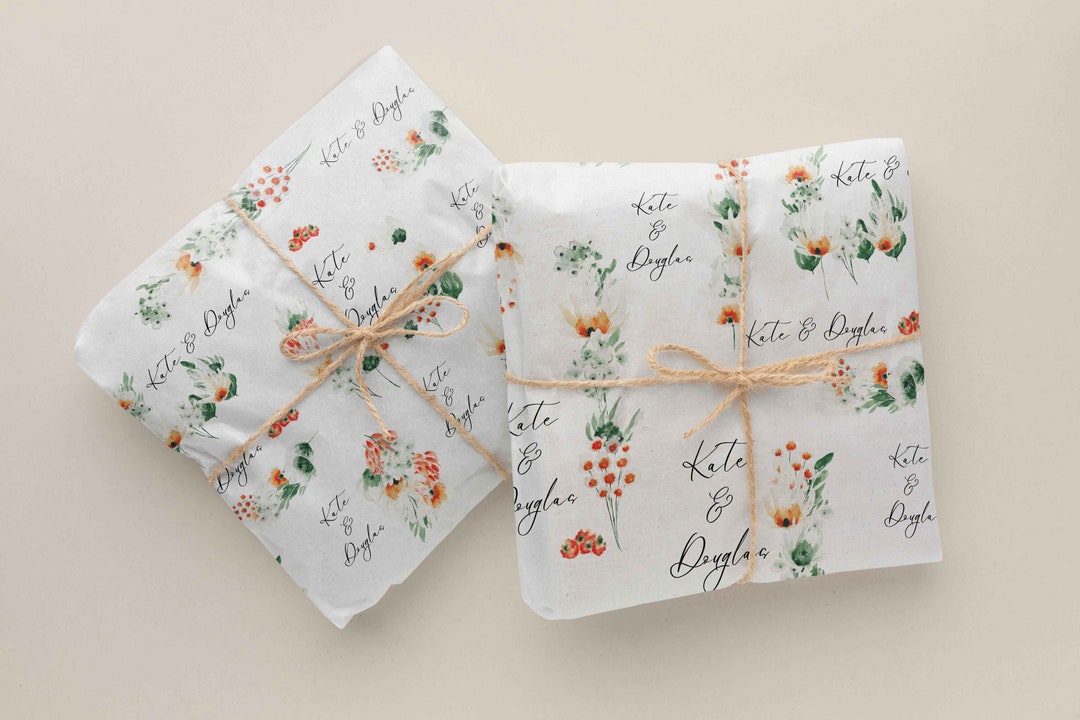 Custom Tissue Paper for Wedding Favors - Personalized With Bride ...
