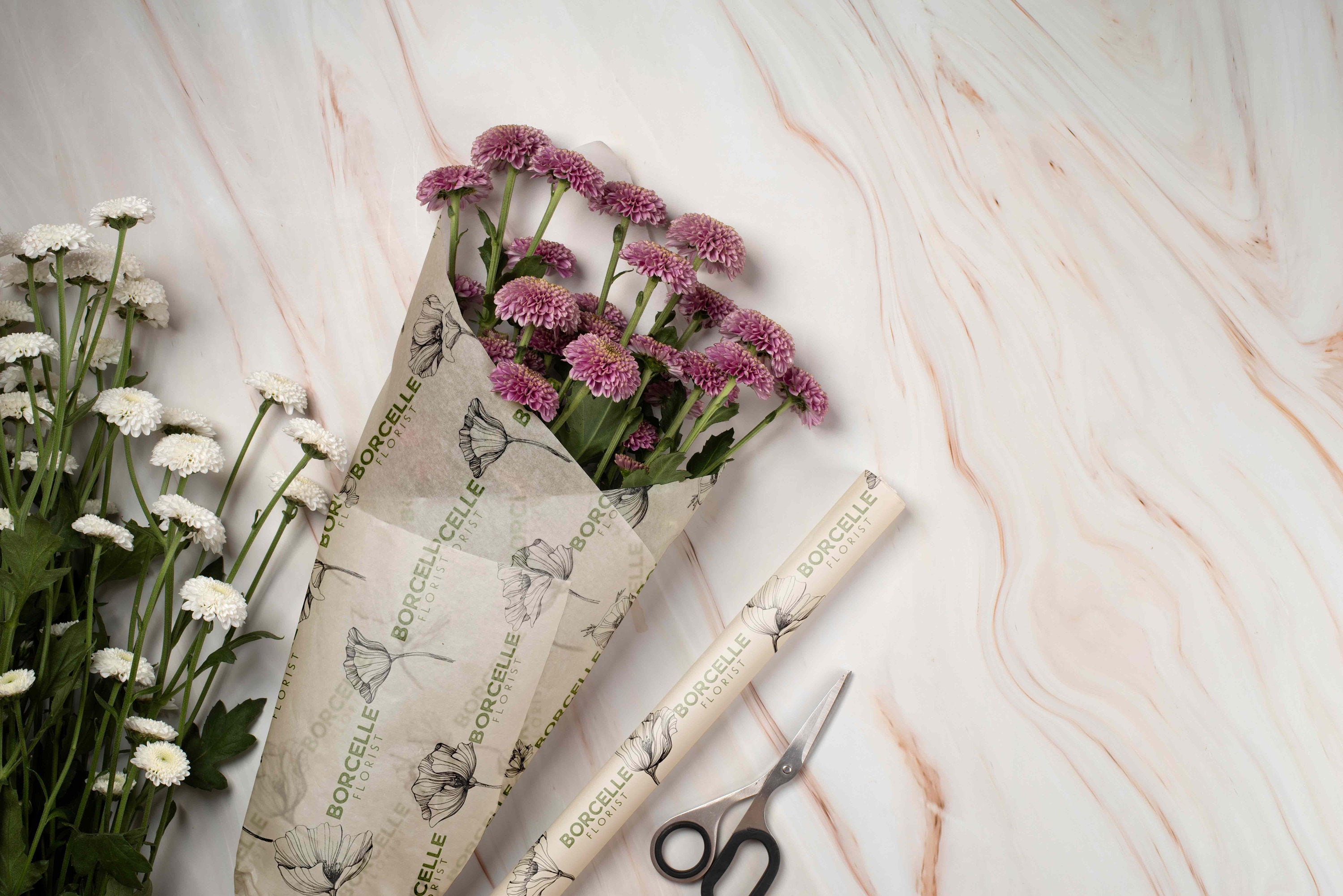 Floral Vellum Paper Florist Personalized Logo Tissue Paper - Etsy