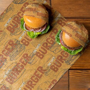 Food Safe Custom Burger Wrapping Paper/tissue Paper and Paper Place ...