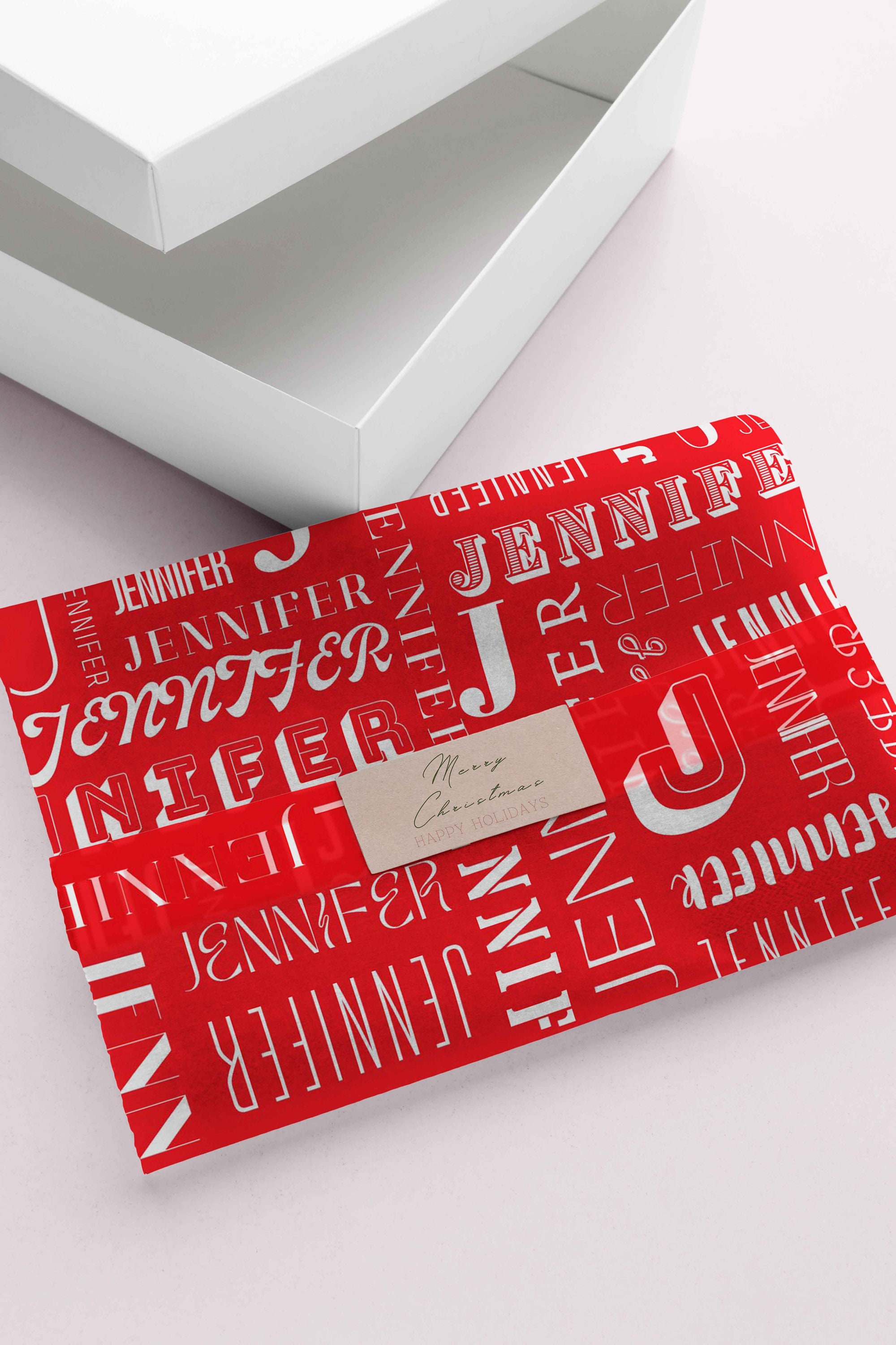 Custom Name Christmas Tissue Paper, Christmas Tissue Paper Name Gift ...