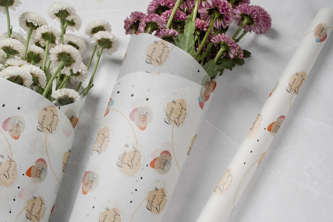 Custom Tissue Paper Wedding Favor Party Gift Packaging Custom Gift Wrap ...