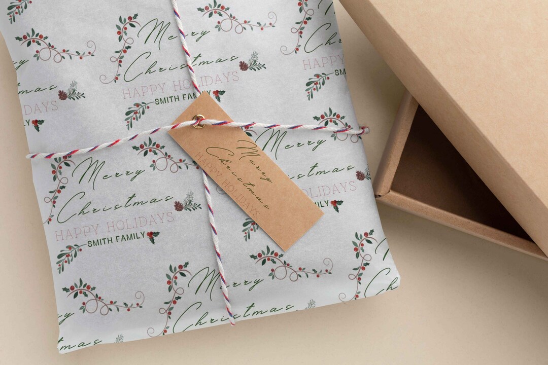 Custom Family Name Tissue Paper for Christmas Gifts, Best Gift Wrapping ...