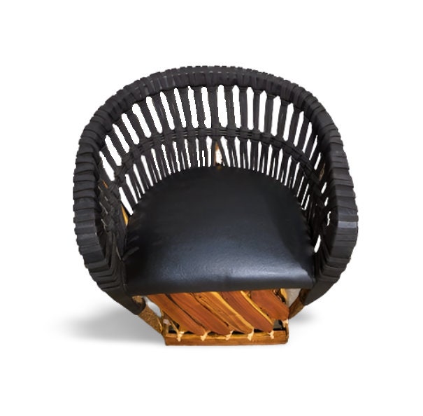 SET OF 4 CHAIRS, Leather Chair Mexican Leather Chairs Southwest Chair ...