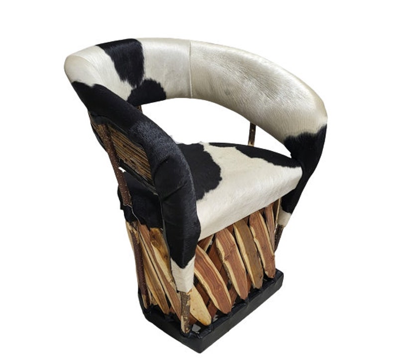 SET OF 4 CHAIRS, Genuine Cow Hide Cowhide Hair, Mexican Leather Chairs ...