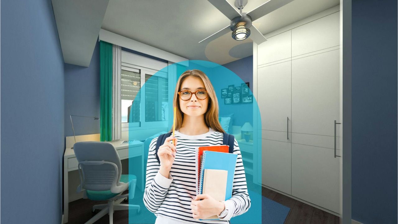 Virtual Background Bundle, Zoom Background, Clean Dorm Room Background ...