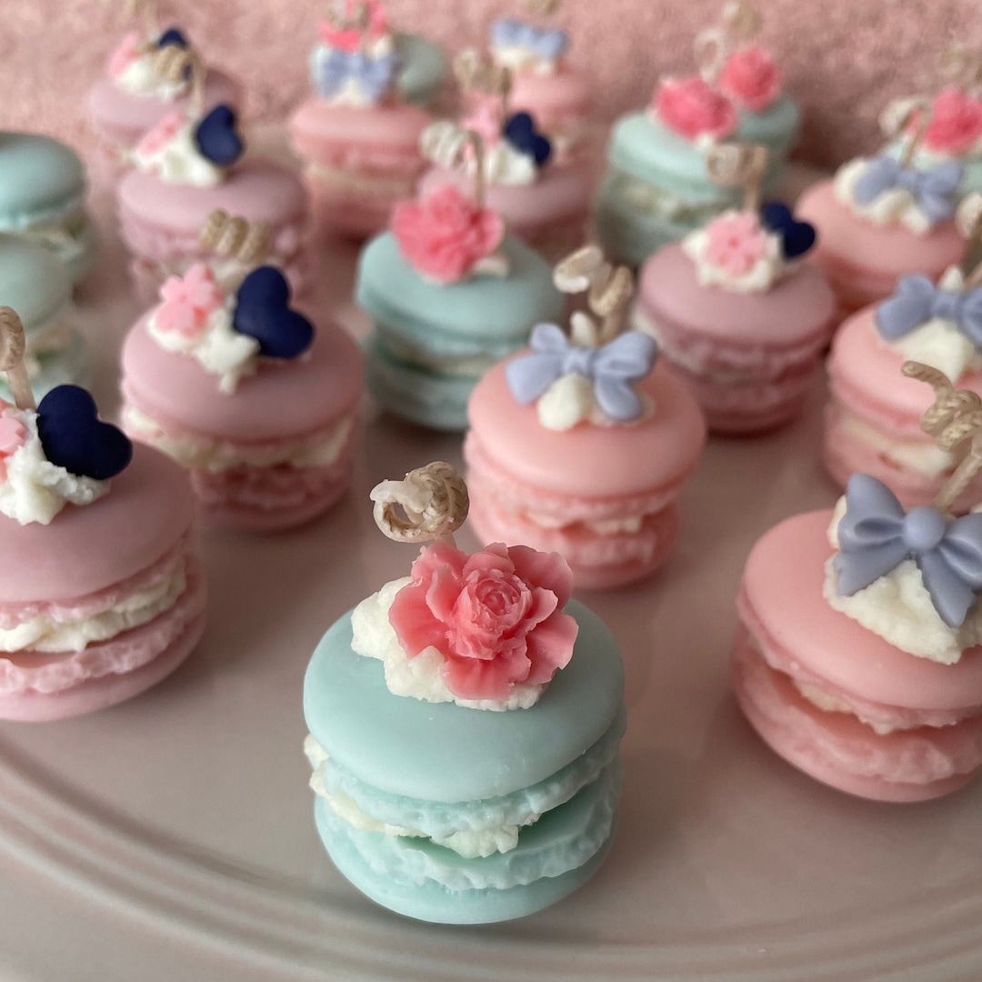 Mini Macaron Candle | Customised Scented Candles | Handmade Desert ...