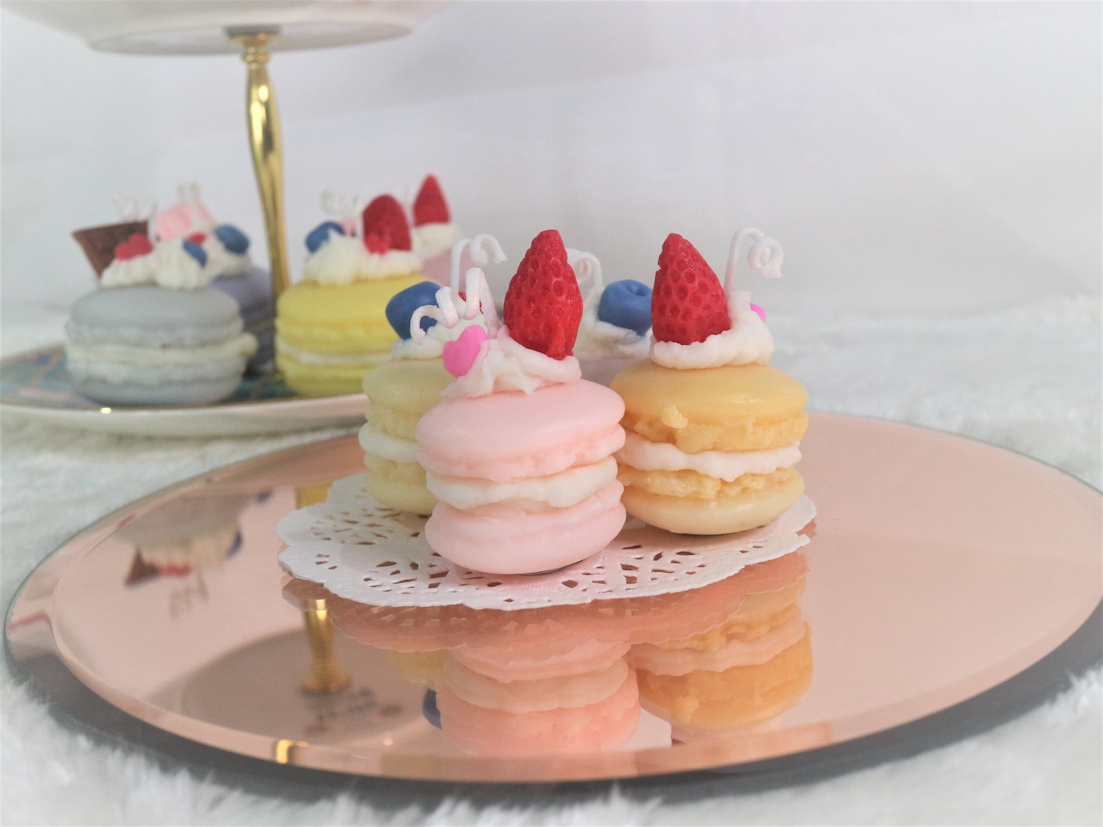 Mini Macaron Candle Customised Scented Candles Handmade Desert Candles ...