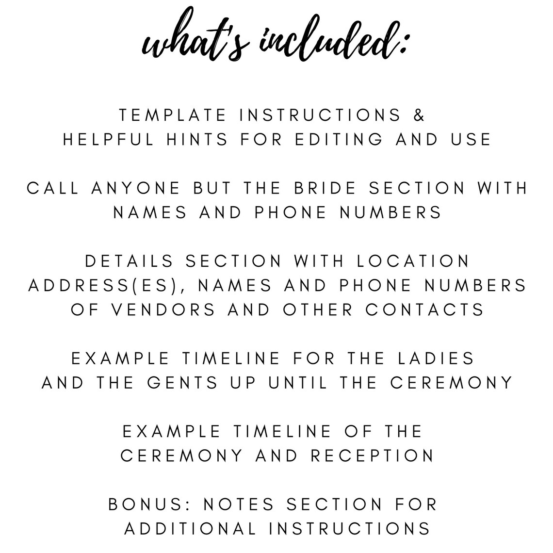 Wedding Timeline Brochure Canva Template | Wedding Day Schedule ...