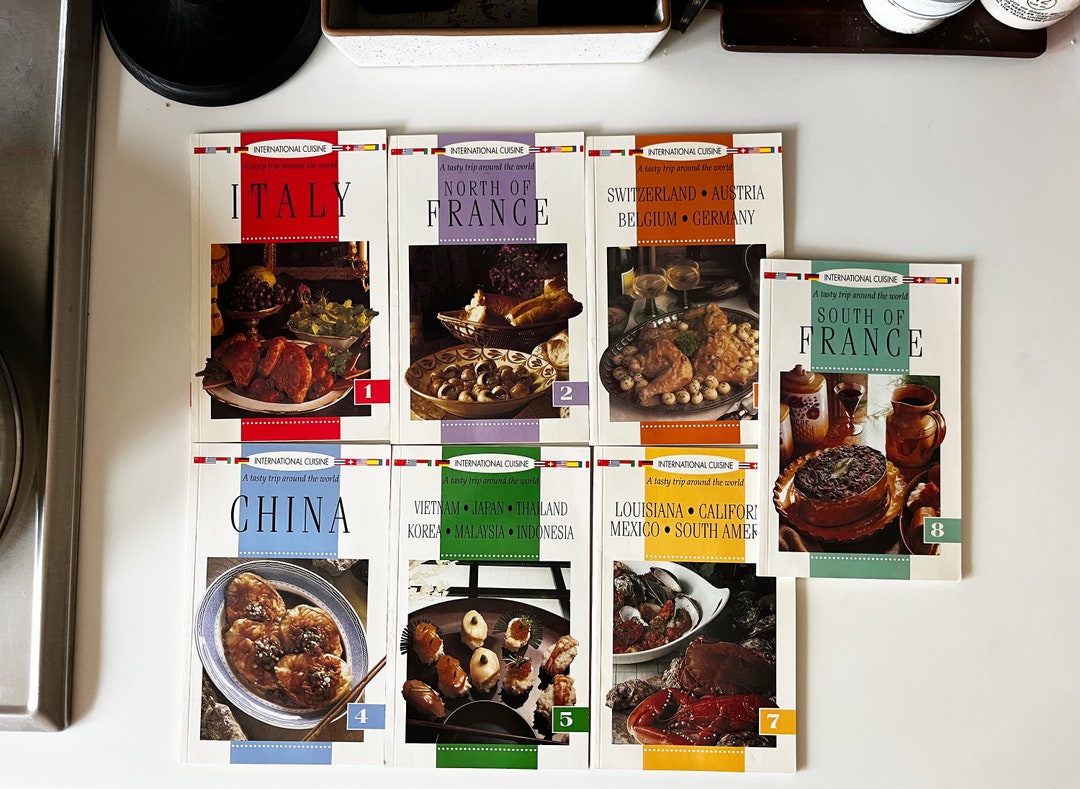 Vintage Collection of 7 "international Cuisine: A Tasty Trip Around the ...
