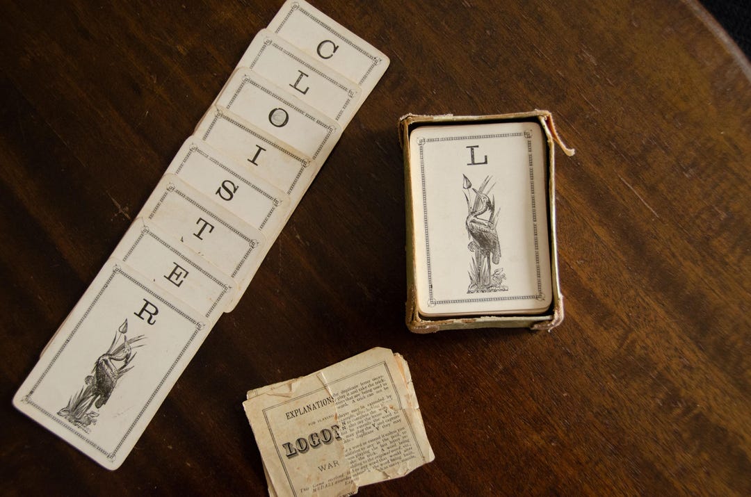 1880 Logomachy Word Game: Rare Canadian Victorian Edition - Etsy