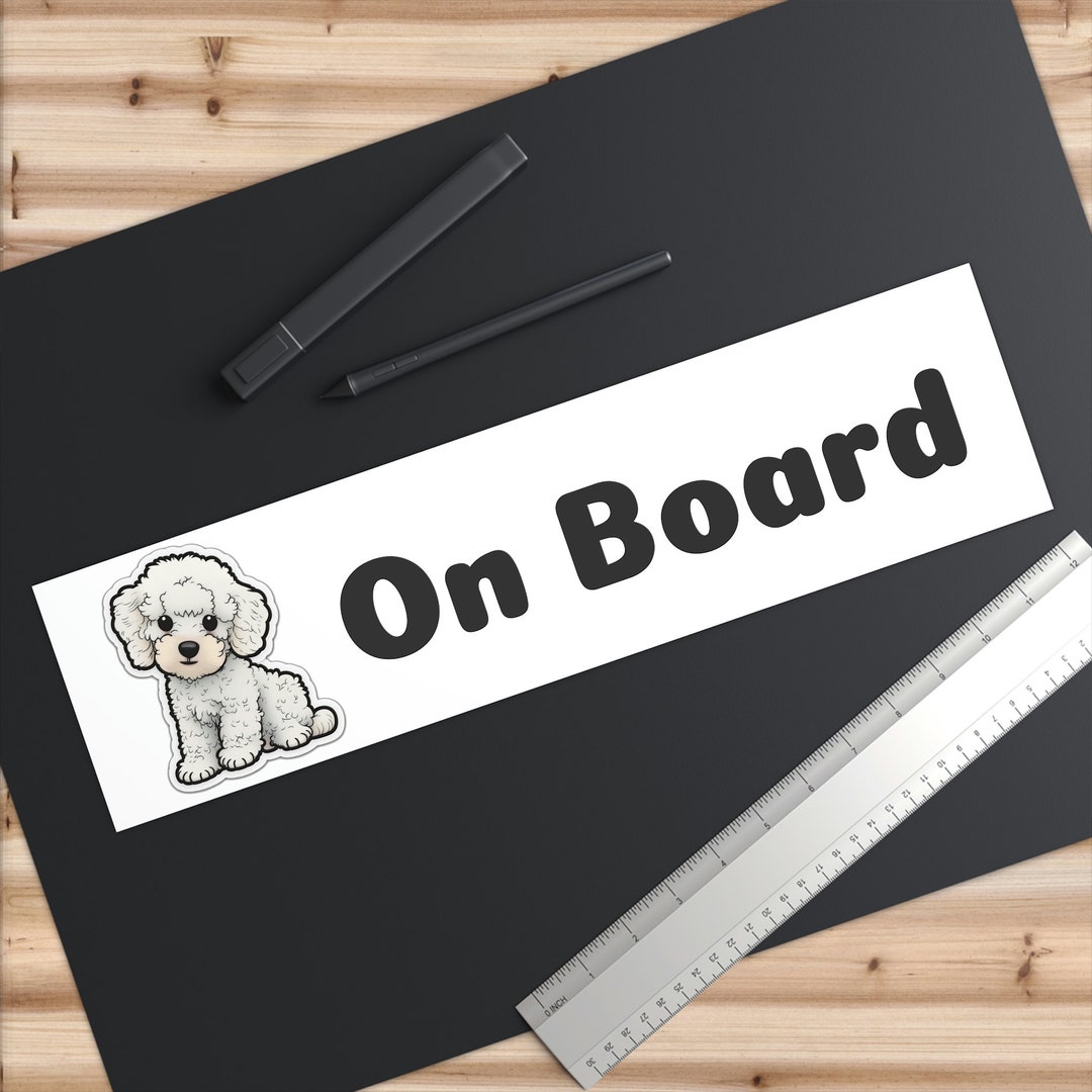 Bumper Sticker Poodle on Board - Etsy