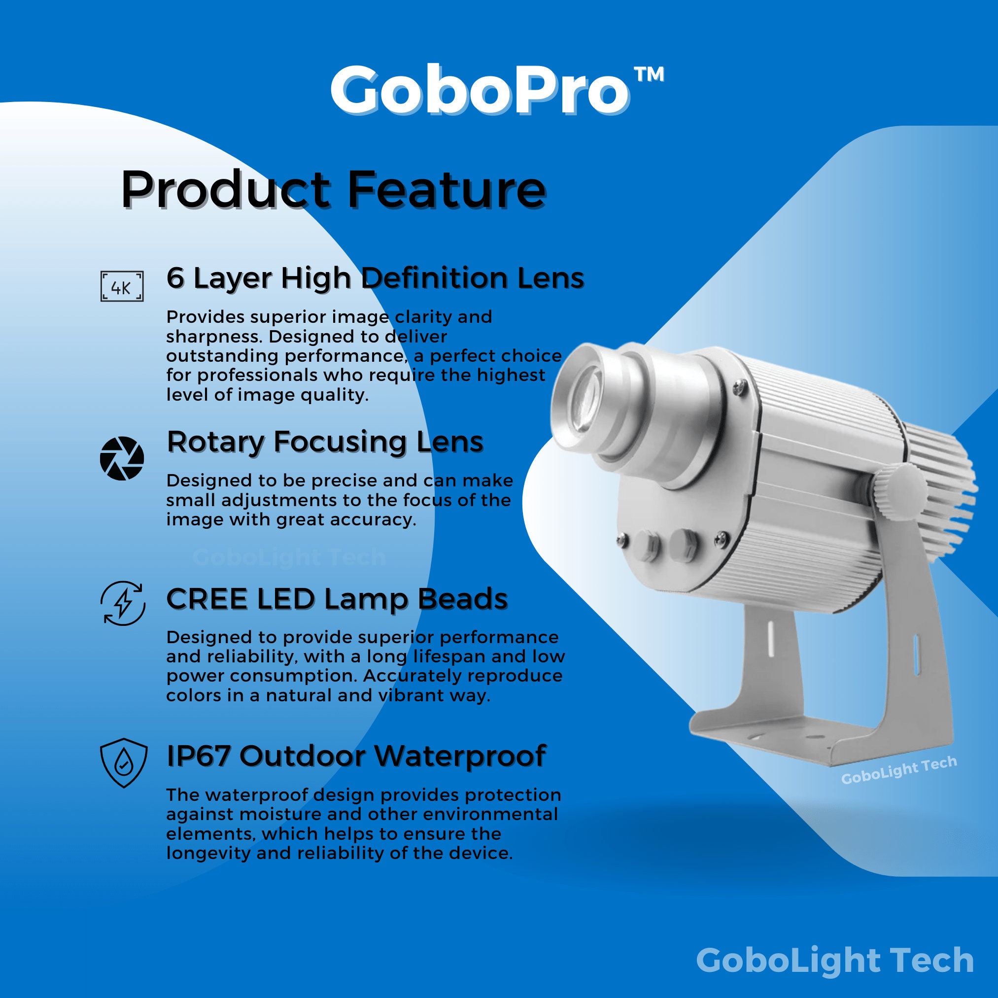 Gobo Light Logo Projector| Gobopro Logo Projector| Custom Logo ...