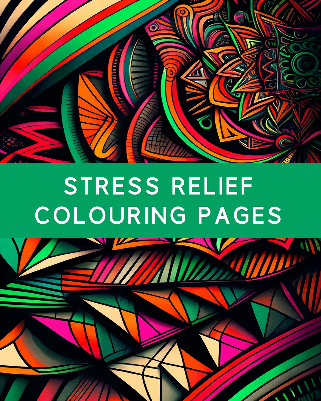 50 Stress Relief Adult Colouring Pages - Digital Download - Etsy