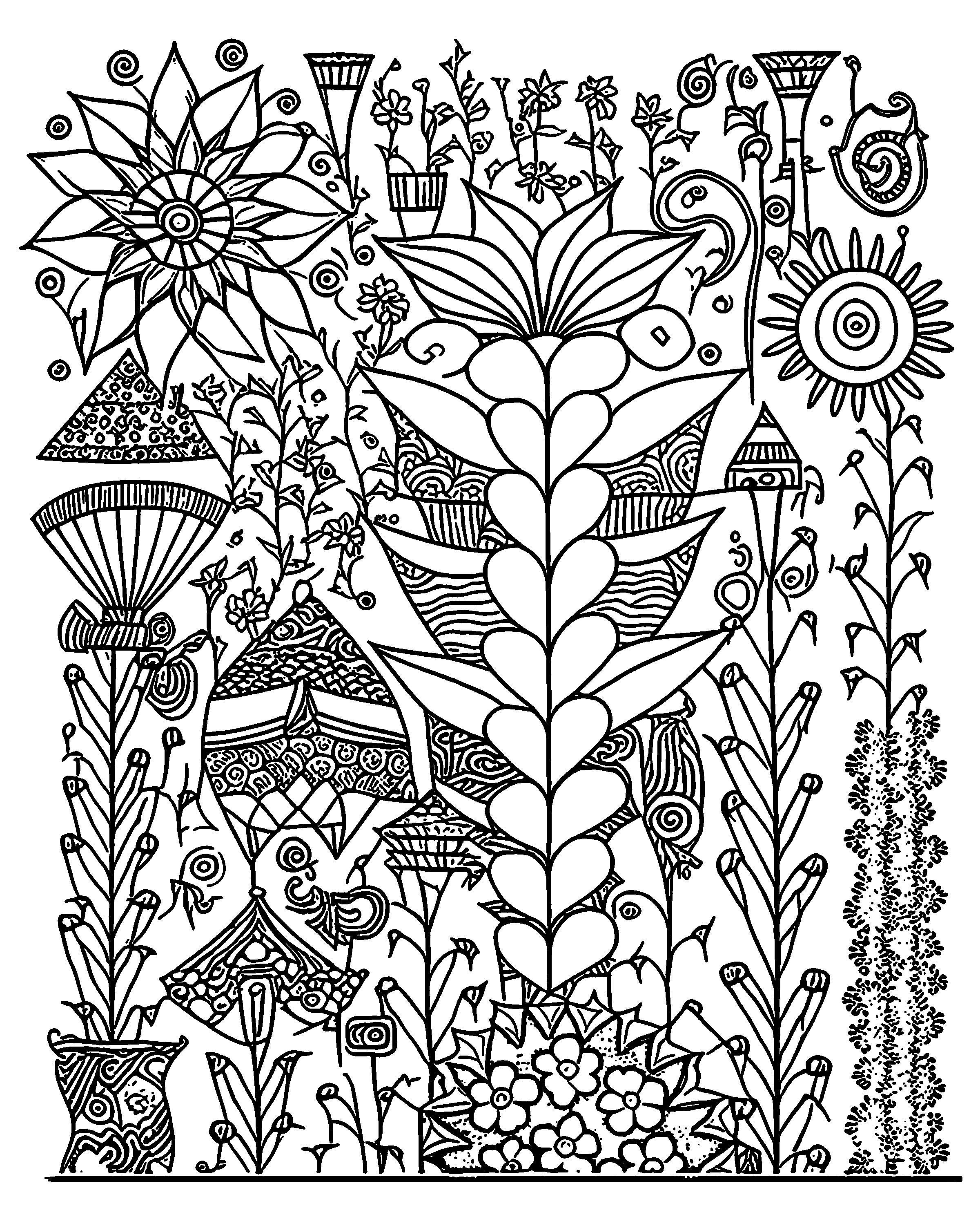25 Garden Theme Adult Colouring Pages Digital Download - Etsy