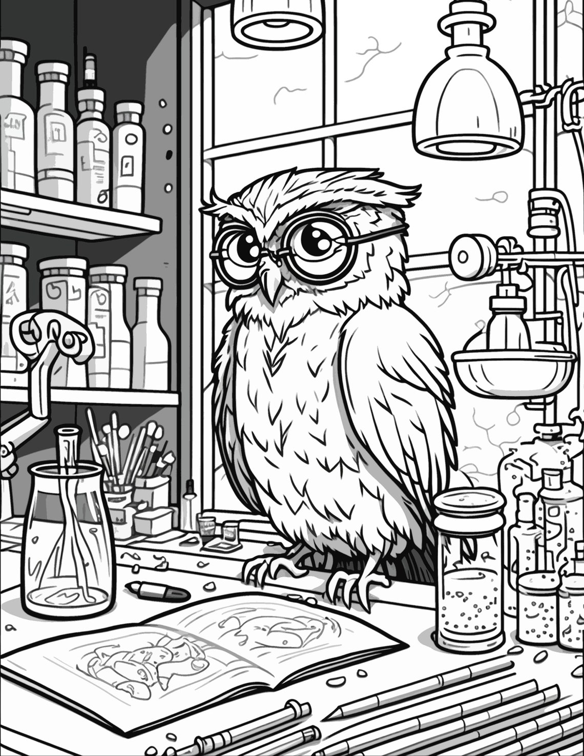 25 Owl Theme Adult Colouring Pages - Digital Download - Etsy