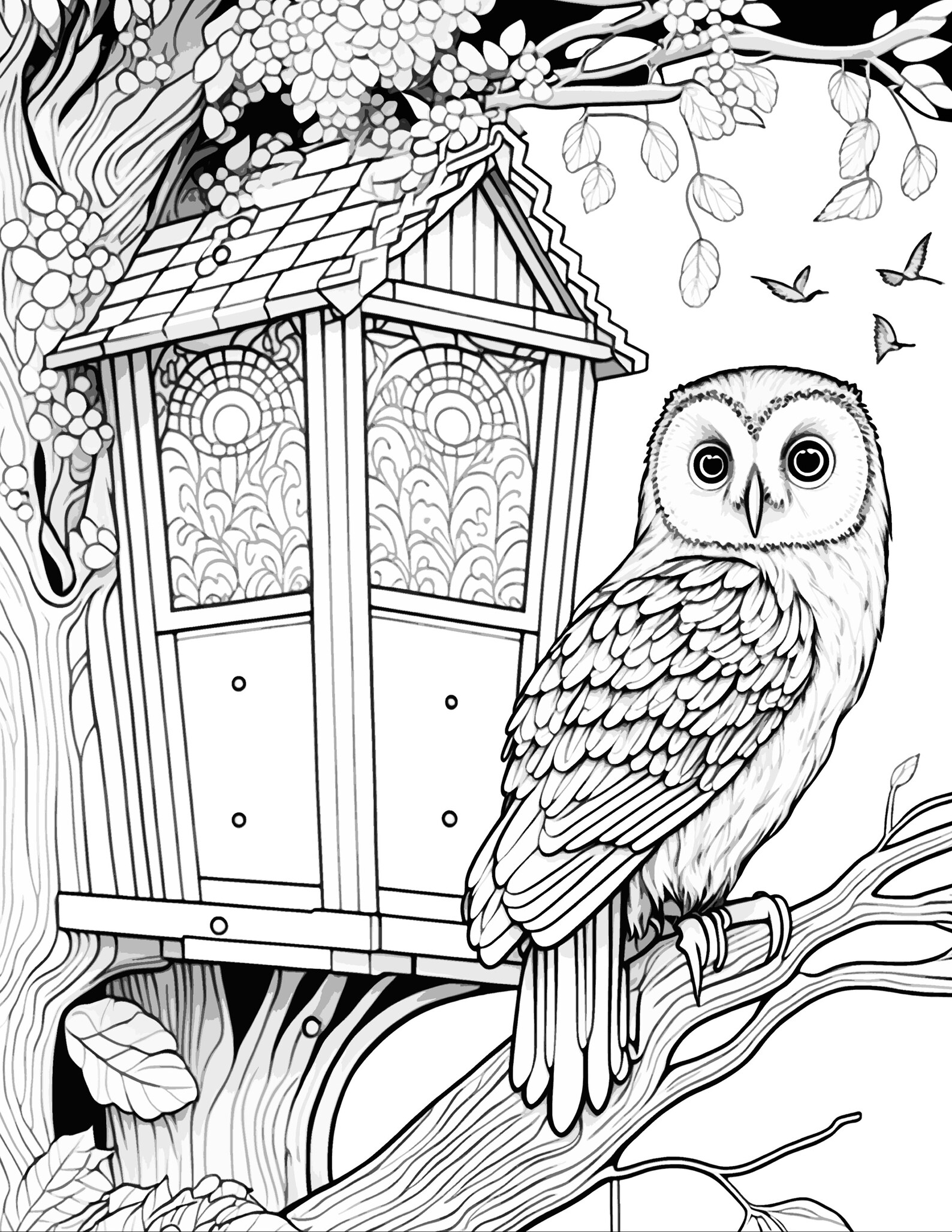 25 Owl Theme Adult Colouring Pages - Digital Download - Etsy