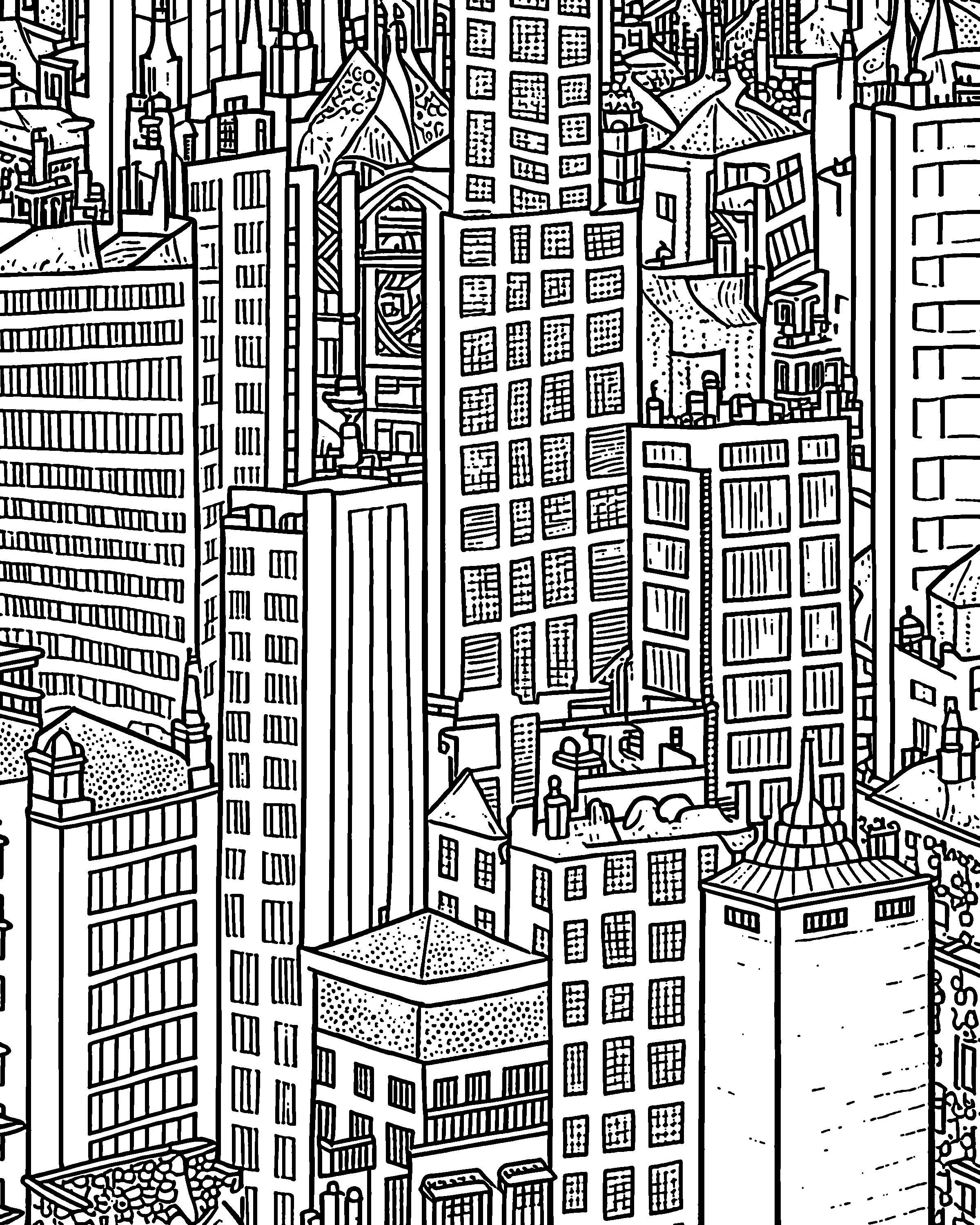 25 City Theme Adult Colouring Pages - Digital Download - Etsy