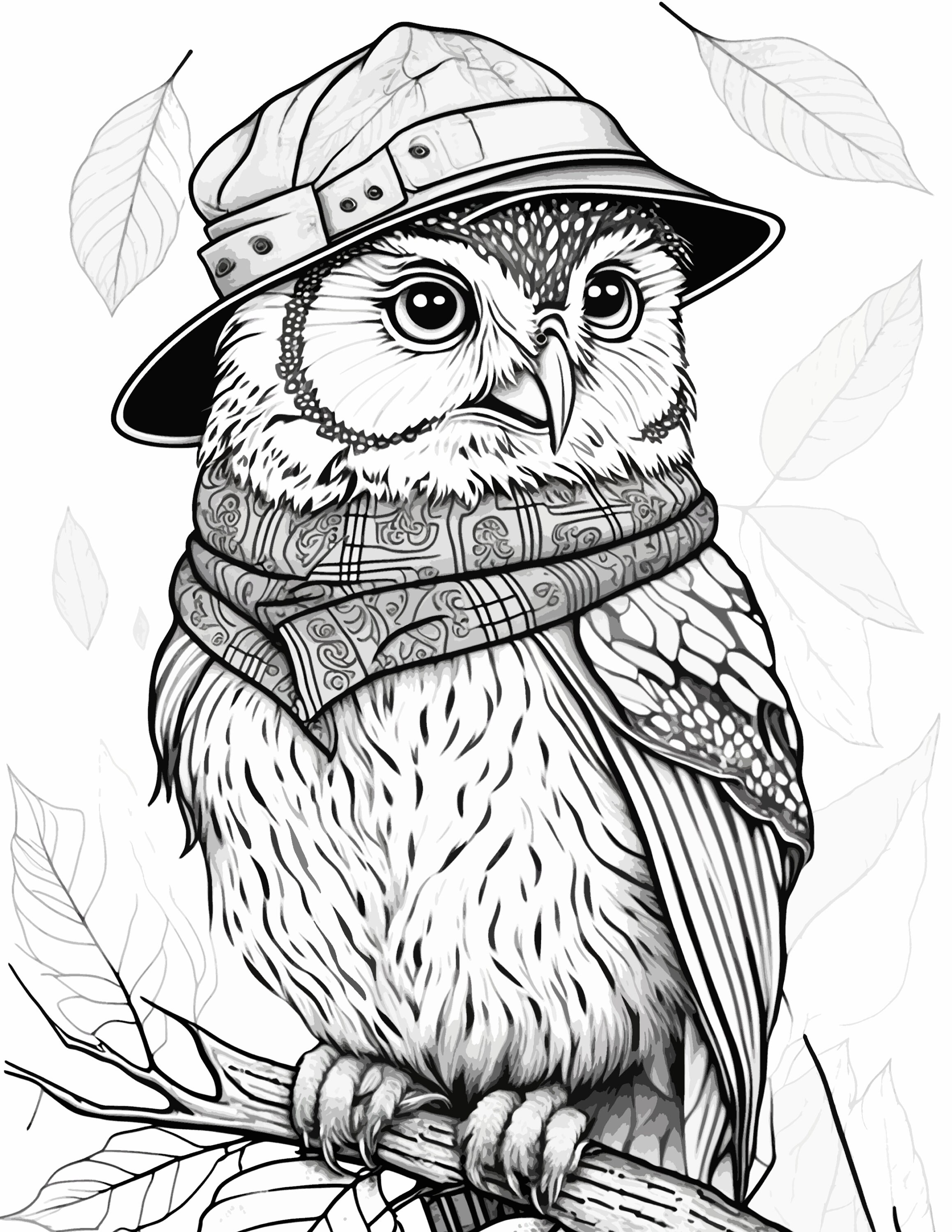 25 Owl Theme Adult Colouring Pages - Digital Download - Etsy