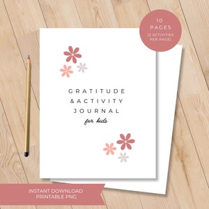 Kids Gratitude Journal Printable Summer Journal for Kids Mindfulness ...