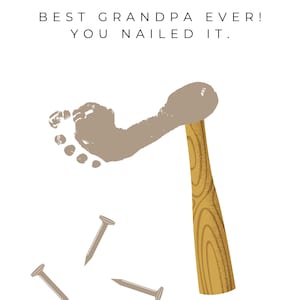You Nailed It! Father’s Day Footprint Art - Unique Gifts for Dad - Etsy