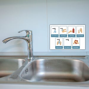 Bathroom Sign - Printable Kids Hand Washing Sign - Perfect for Autism ...