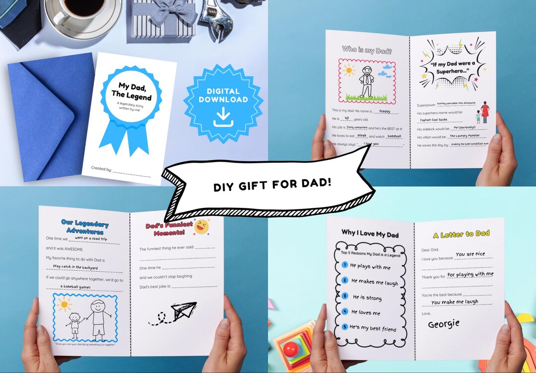 Father's Day Fill-in-the-blank Book: 'my Dad, the Legend' Keepsake (PDF ...