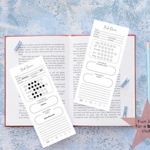 Printable Book Review Bookmark: Book Club Gift (digital Download) - Etsy