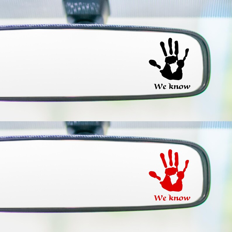 Hand Print 'we Know' Decal: Waterproof Vinyl Sticker - Etsy