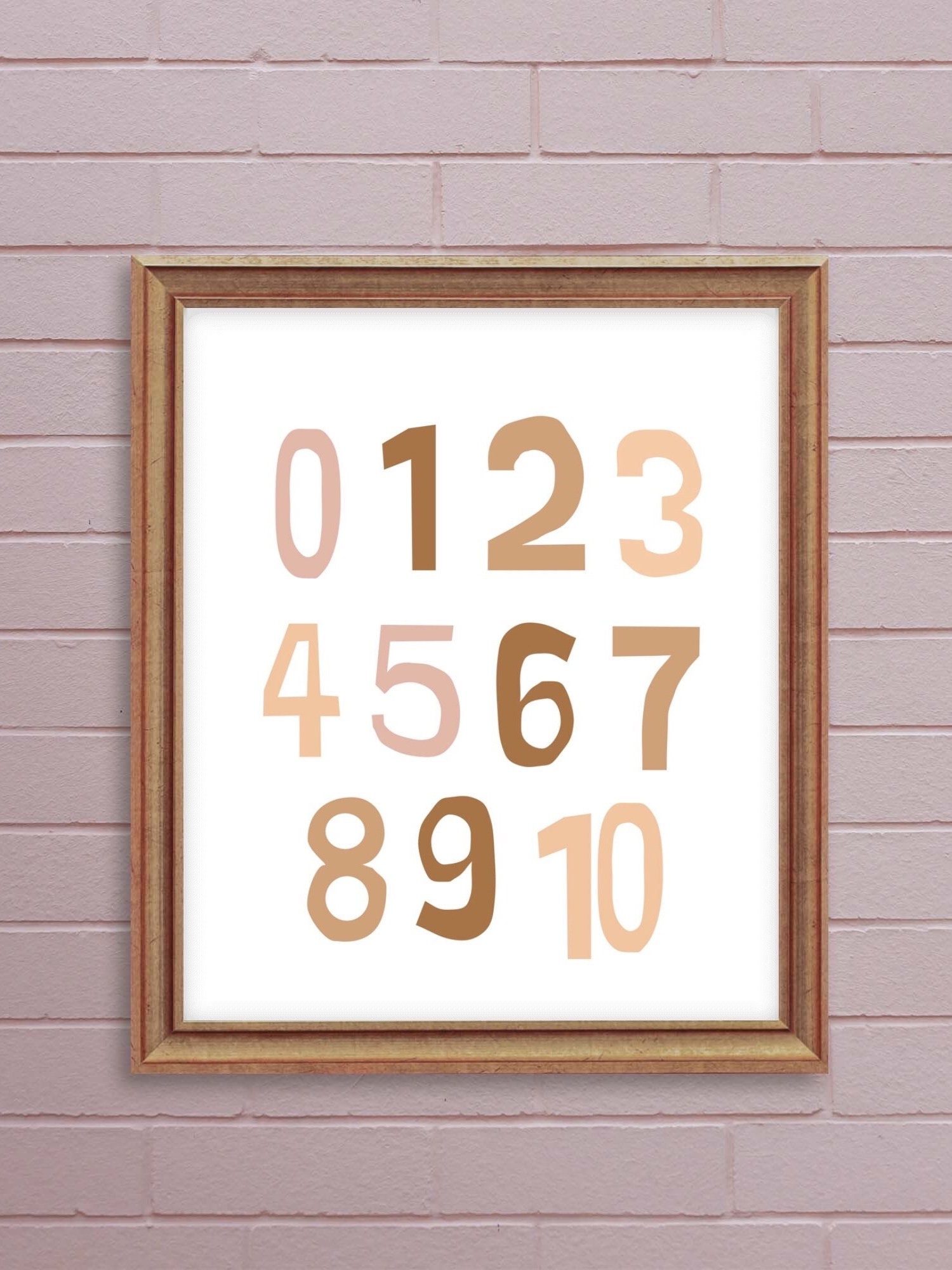 Boho Numbers Print Counting 1-10 Printable Preschool - Etsy UK