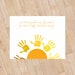 You Are My Sunshine Hand Print Art Craft Mother's Day Craft From Kids ...