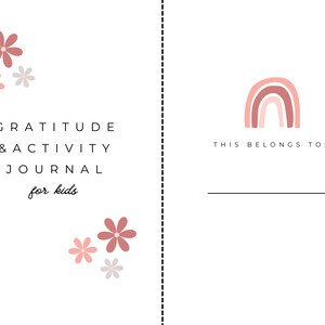 Kids Gratitude Journal Printable Summer Journal for Kids Mindfulness ...