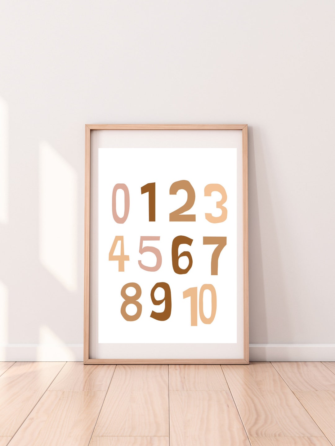 Boho Numbers Print Counting 1-10 Printable Preschool - Etsy
