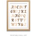 ABC Alphabet Printable for Playroom, Nursery, and Classroom Brown and ...