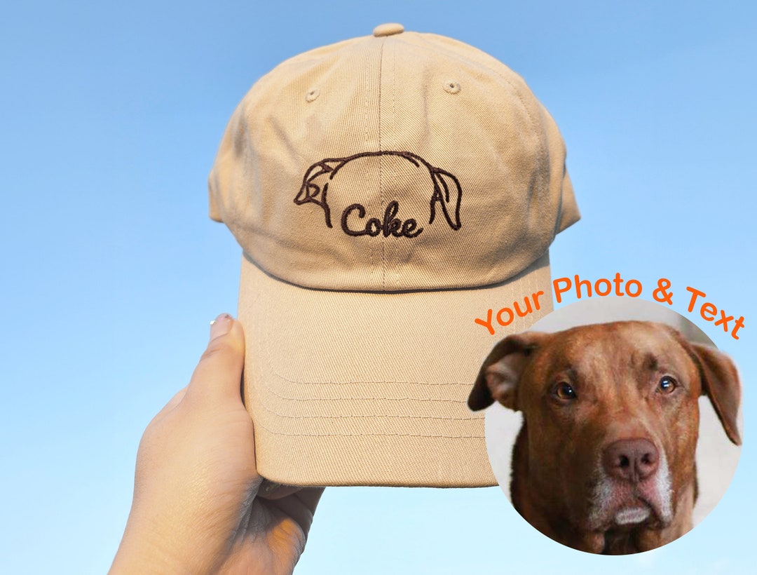 Custom Dog Ear Embroidered Baseball Cap, Personalized Embroidery Pet ...