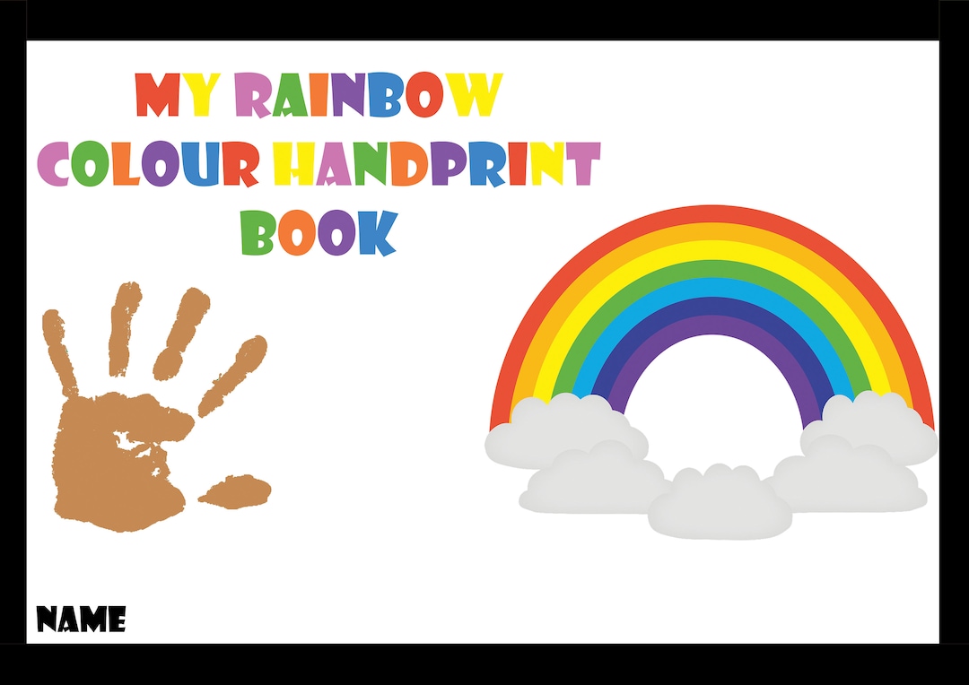 Colors of the Rainbow Handprint Booklet Art Craft Activity for Kids ...