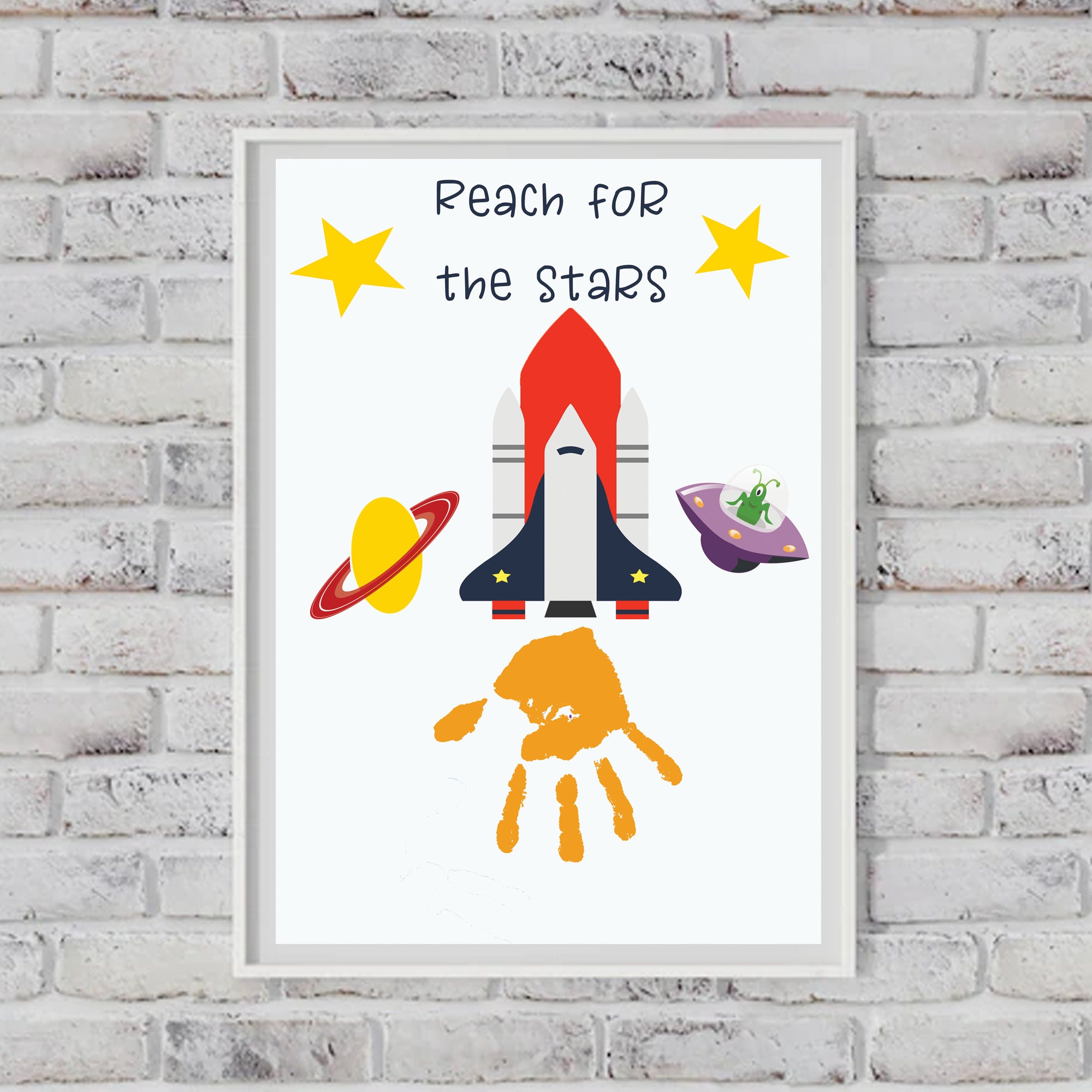 Reach for the Stars Handprint Art for Toddlers, Preschool Handprint ...