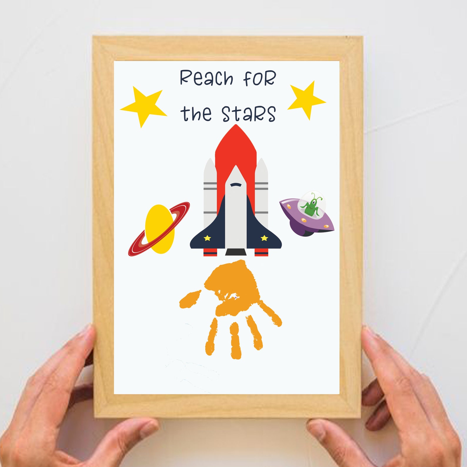 Reach for the Stars Handprint Art for Toddlers, Preschool Handprint ...