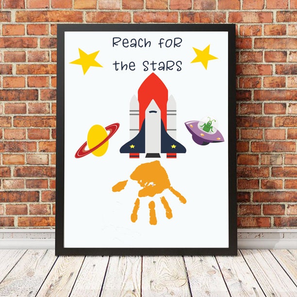 Reach for the Stars Handprint Art for Toddlers, Preschool Handprint ...