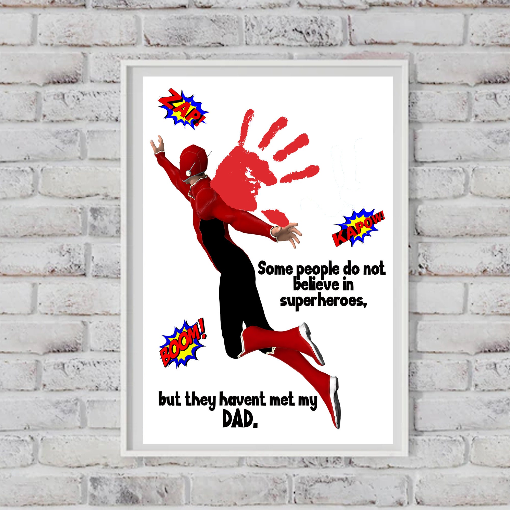 Dad Superhero Fathers Day Handprint for Dad Fathers Day Handprint for ...