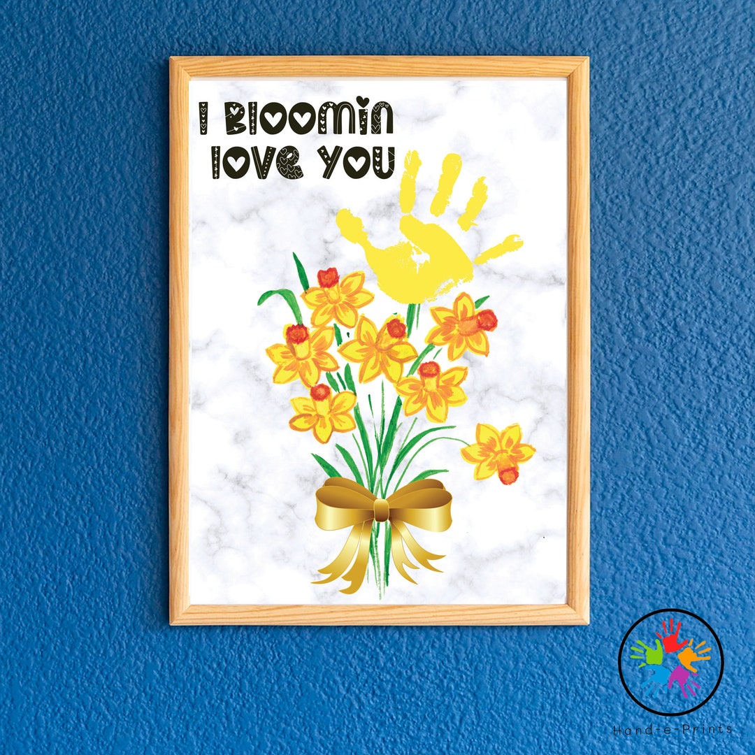 Floral Handprint Art Flower Wall Art Blooming Flowers - Etsy