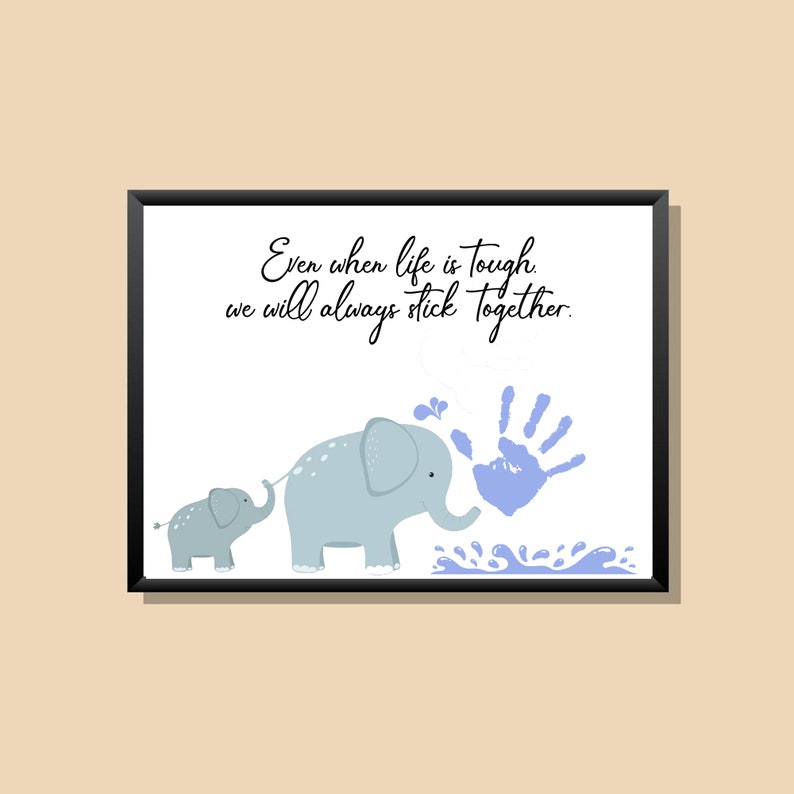 Preschool Handprint Craft, Baby Handprint Art Gift for New Mom, Baby ...