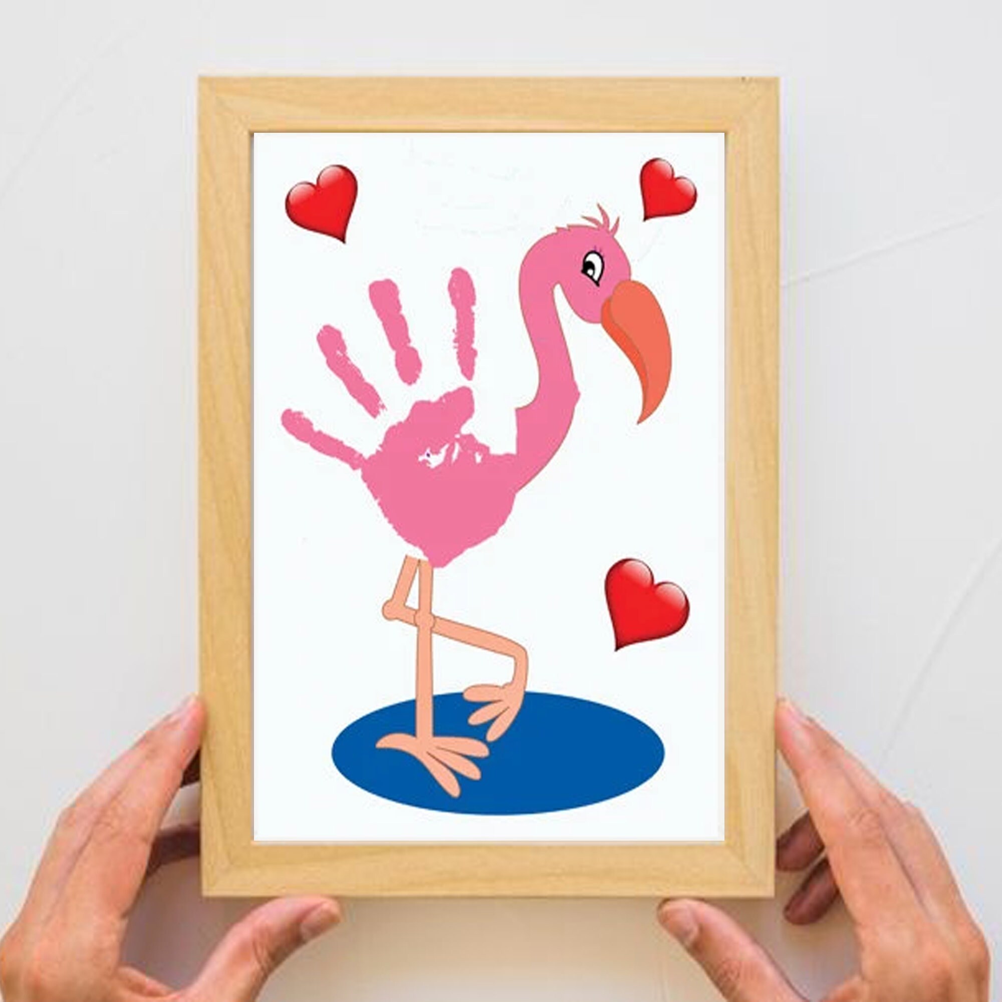 Flamingo Handprint Printable Craft, Preschool Worksheets, Pre K ...