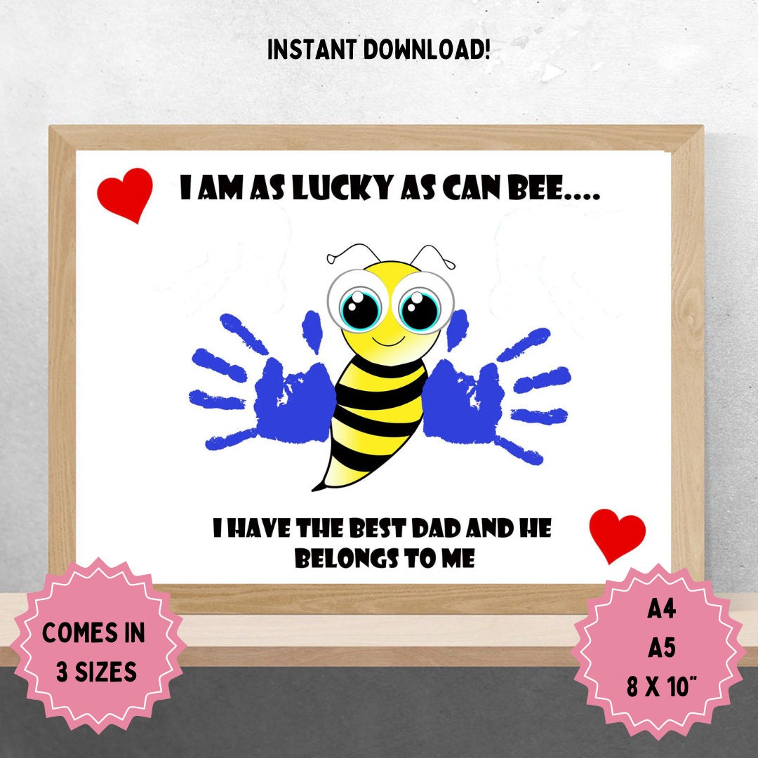 Printable Preschool Craft for Kids Handprint Art for Fathers Day ...