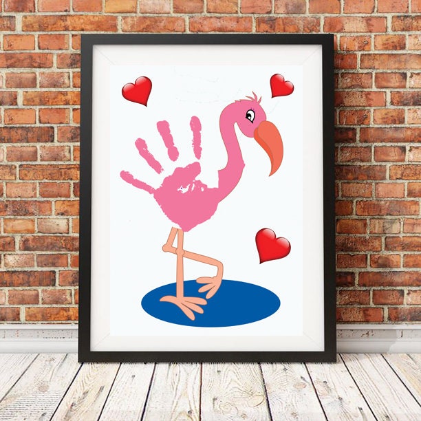 Flamingo Handprint Printable Craft, Preschool Worksheets, Pre K ...