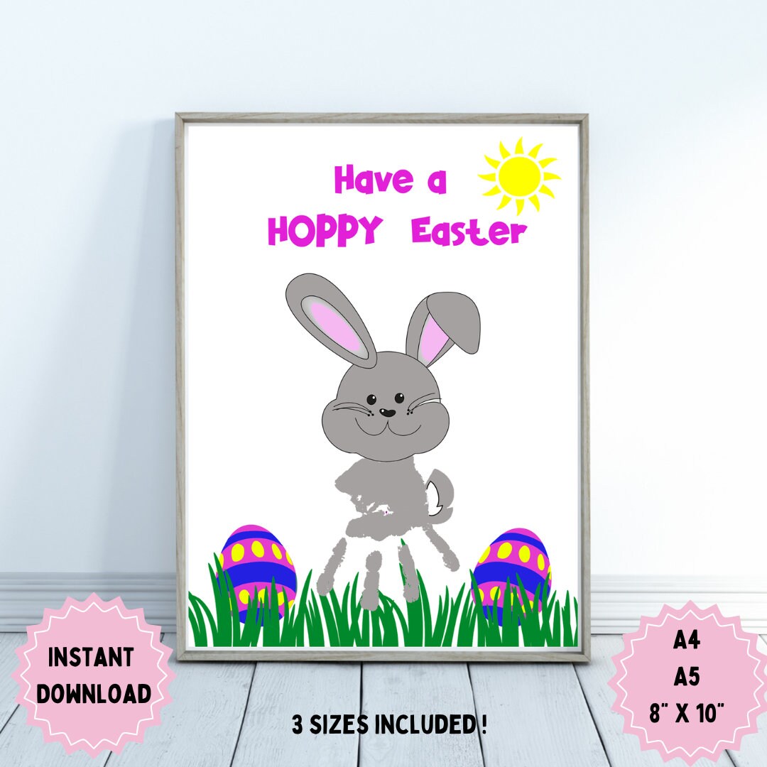 Easter Bunny Footprint Craft for Toddler, Some Bunny Loves You ...