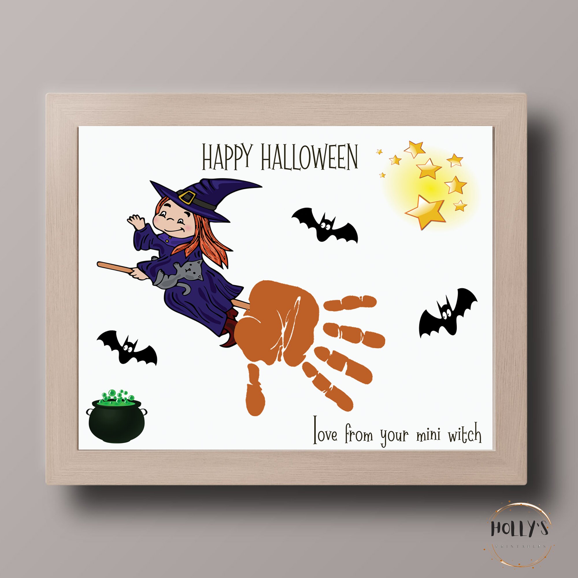 Halloween Handprint Craft Trick or Treat Sign Preschool - Etsy